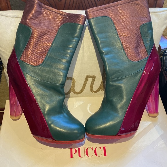 Emilio Pucci | Shoes | Emilio Pucci Made In Italy Stunning Leather ...